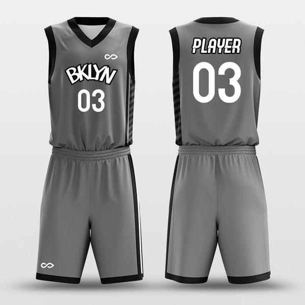 Grizzly Bear - Custom Sublimated Basketball Uniform Set Grey-XTeamwear