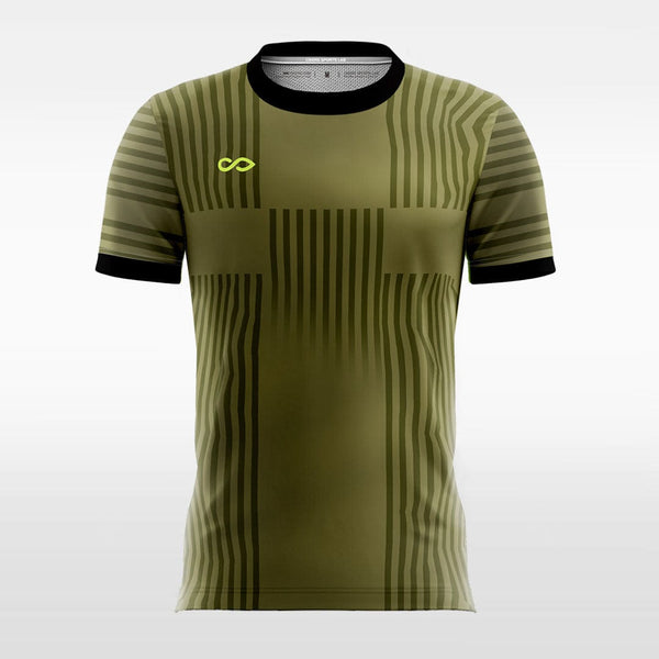 Vertical Stripe - Custom Kids Soccer Jerseys Design Green-XTeamwear